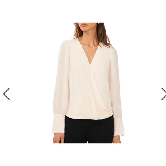 Halogen | Tops | Halogen Wrap Front Long Sleeve Blouse | Poshmark